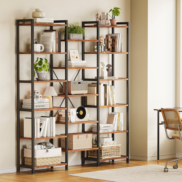 Ebern Designs Matteo Bookcases And Bookshelves Triple Wide 6 Tiers Modern Bookshelf,Etagere ...